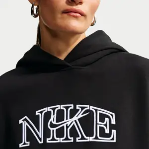 Nike Studio Fleece Medium Weight Oversized Pullover Logo Hoodie