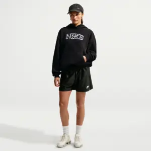 Nike Studio Fleece Medium Weight Oversized Pullover Logo Hoodie