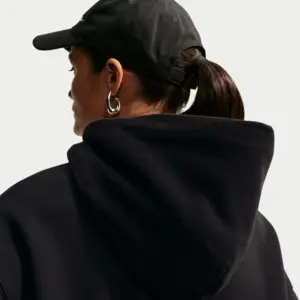 Nike Studio Fleece Medium Weight Oversized Pullover Logo Hoodie