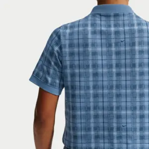 Nike Dri-fit Tartan Golf Polo - Blue