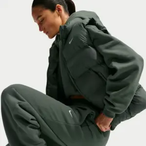 Nike Studio Fleece High-rise Oversized Cuffed Pants - Green