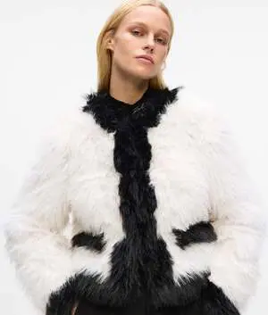 Karl Lagerfeld Faux Fur Jacket