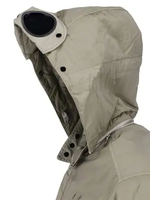 C.P. COMPANY Heavy Chrome-r" Hooded Jacket With Goggle Detail - Green