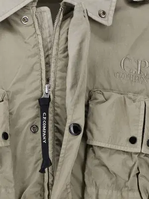 C.P. COMPANY Heavy Chrome-r" Hooded Jacket With Goggle Detail - Green