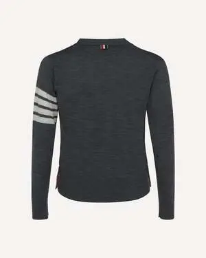 Thom Browne Virgin Wool Cardigan With Signature Stripes