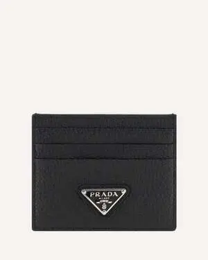 Prada Leather Card Holder - Black