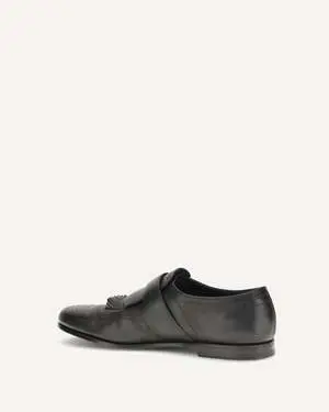 Church's Shanghai Leather Loafers With Houndstooth Wool Inserts