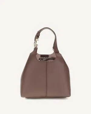 COCCINELLE C-easy Small Grained Leather Handbag - Brown