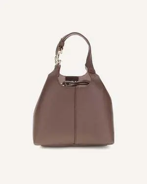 COCCINELLE C-easy Small Grained Leather Handbag - Brown