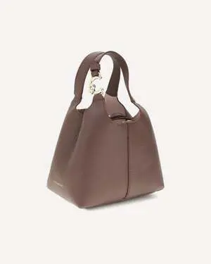 COCCINELLE C-easy Small Grained Leather Handbag - Brown