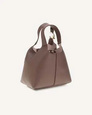 COCCINELLE C-easy Small Grained Leather Handbag - Brown