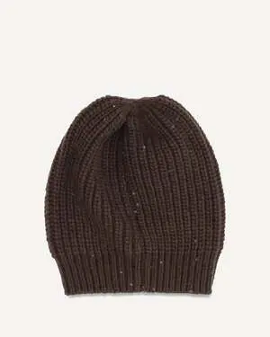 Brunello Cucinelli Cashmere Beanie Hat Brown