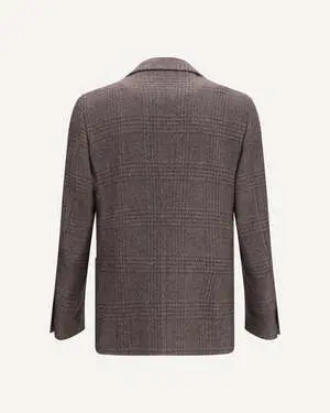 LARDINI Single-breasted Wool-blend Blazer