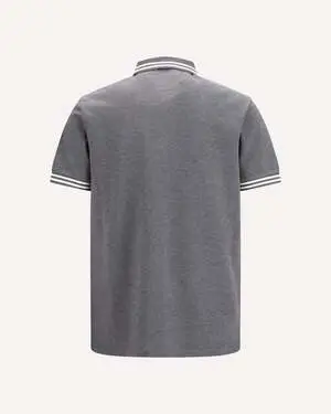 Moncler Cotton Piqué Polo With Triped Trim