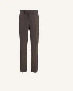LARDINI Tailored Viscose Pants - Brown