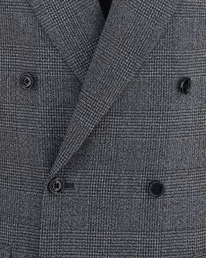 LARDINI Double-breasted Wool Blazer - Grey