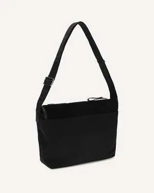 Loewe Medium Messenger Flex Bag In Canvas And Suede