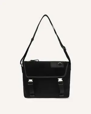 Loewe Medium Messenger Flex Bag In Canvas And Suede