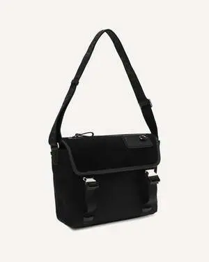 Loewe Medium Messenger Flex Bag In Canvas And Suede