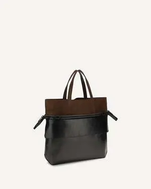 Loewe Small Switch Tote Bag In Calfskin And Suede