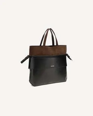 Loewe Small Switch Tote Bag In Calfskin And Suede
