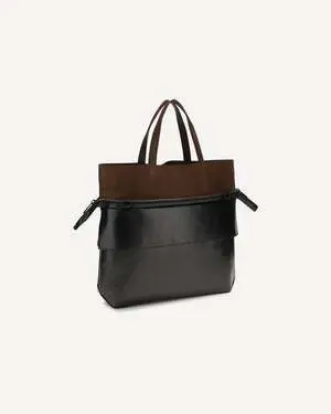Loewe Small Switch Tote Bag In Calfskin And Suede