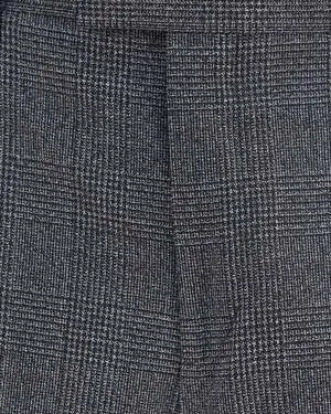 LARDINI Tailored Cotton Blend Houndstooth Trousers