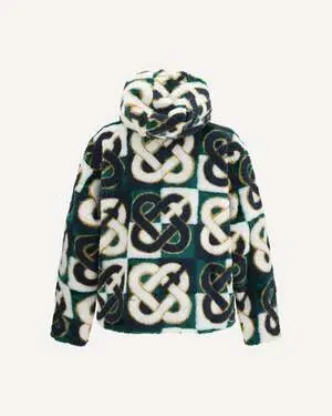 Casablanca Monogram Feece Hooded Jacket Mae