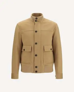 LARDINI Zip-up Jacket With Ribbed Trims