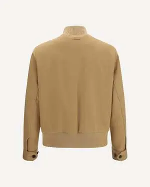 LARDINI Zip-up Jacket With Ribbed Trims