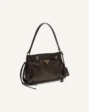 Prada Small Bonnie Handbag In Leather - Brown