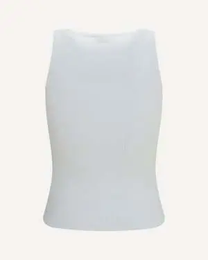Max Mara Ribbed Jersey Tank Top - White