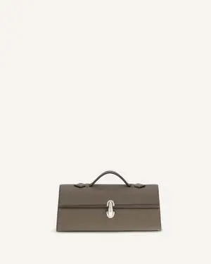 Savette Slim Symmetry Clutch - Brown