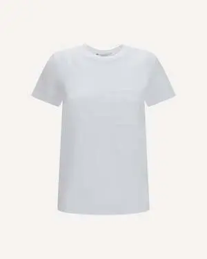 Max Mara Papaia T-shirt With Monogram Pattern - White