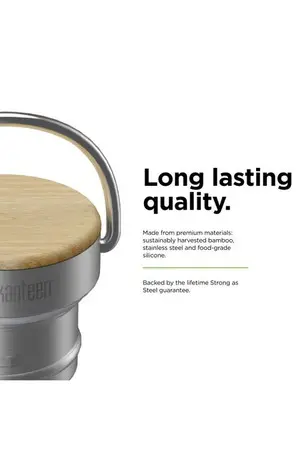 KLEAN KANTEEN 16oz Everyday Insulated Water Bottle With Wooden Cap