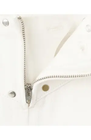 Mango Studded Low Waist Straight Leg Jeans - Off White