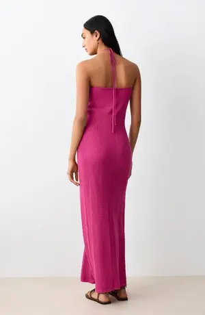 Mango Knit Halter Neck Dress
