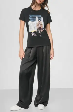 Dkny Midtown Dog Walkers Graphic T-shirt - Black