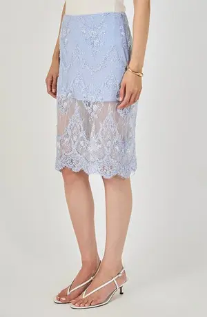 Endless Rose Sequin Lace Midi Skirt