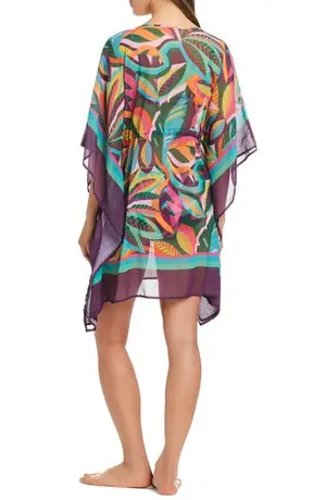 BLEU BY ROD BEATTIE Tropical Print Cover-up Caftan