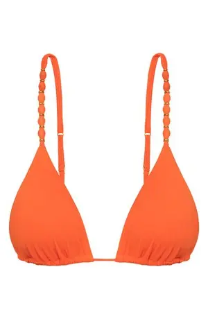 VIX PAULA HERMANNY Beads Triangle Bikini Top