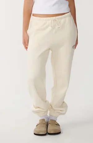 Rip Curl Varsity Sports Cotton Track Joggers - Bone