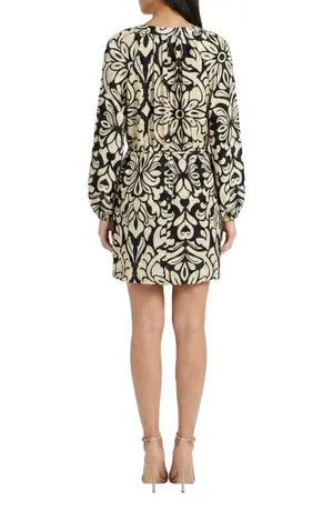 THE GOOD JOURNEY Long Sleeve Button Front Minidress