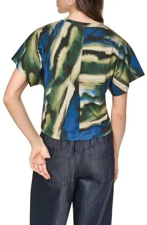 Dkny Print Dolman Sleeve Top
