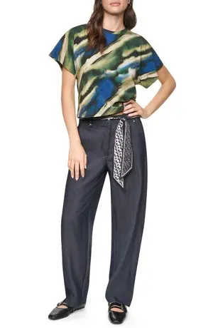 Dkny Printed Dolman Sleeve Top - Brushed Rinse