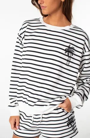 Roxy Surfing Moonlight Stripe Sweatshirt