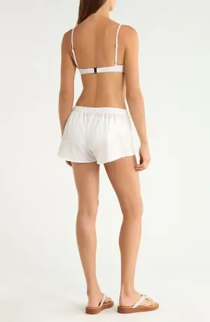 Hunza G Seersucker Minishorts - White