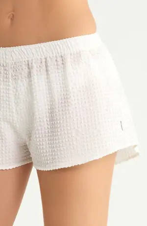 Hunza G Seersucker Minishorts - White