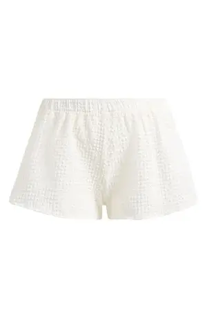 Hunza G Seersucker Minishorts - White