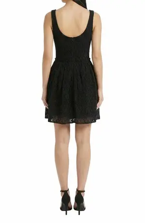 THE GOOD JOURNEY Jacquard Flare Minidress